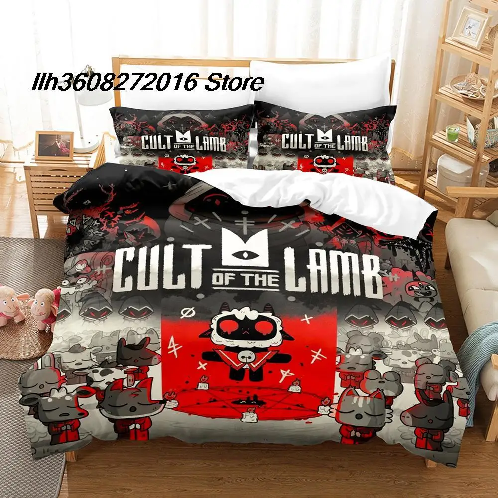 Cult-of-the-Lamb-Bedding-Set-Single-Twin-Full-Queen-King-Size-Bed-Set ...