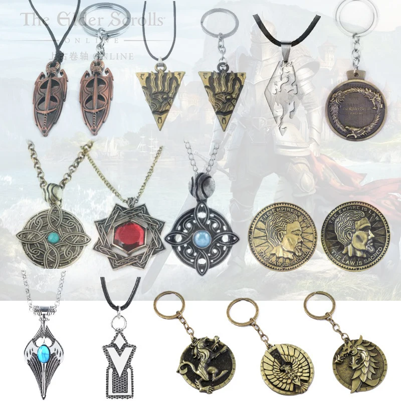 The-Elder-Scrolls-Skyrim-amuletos-mascota-de-Mar-llavero-dinosaurio-tri ...