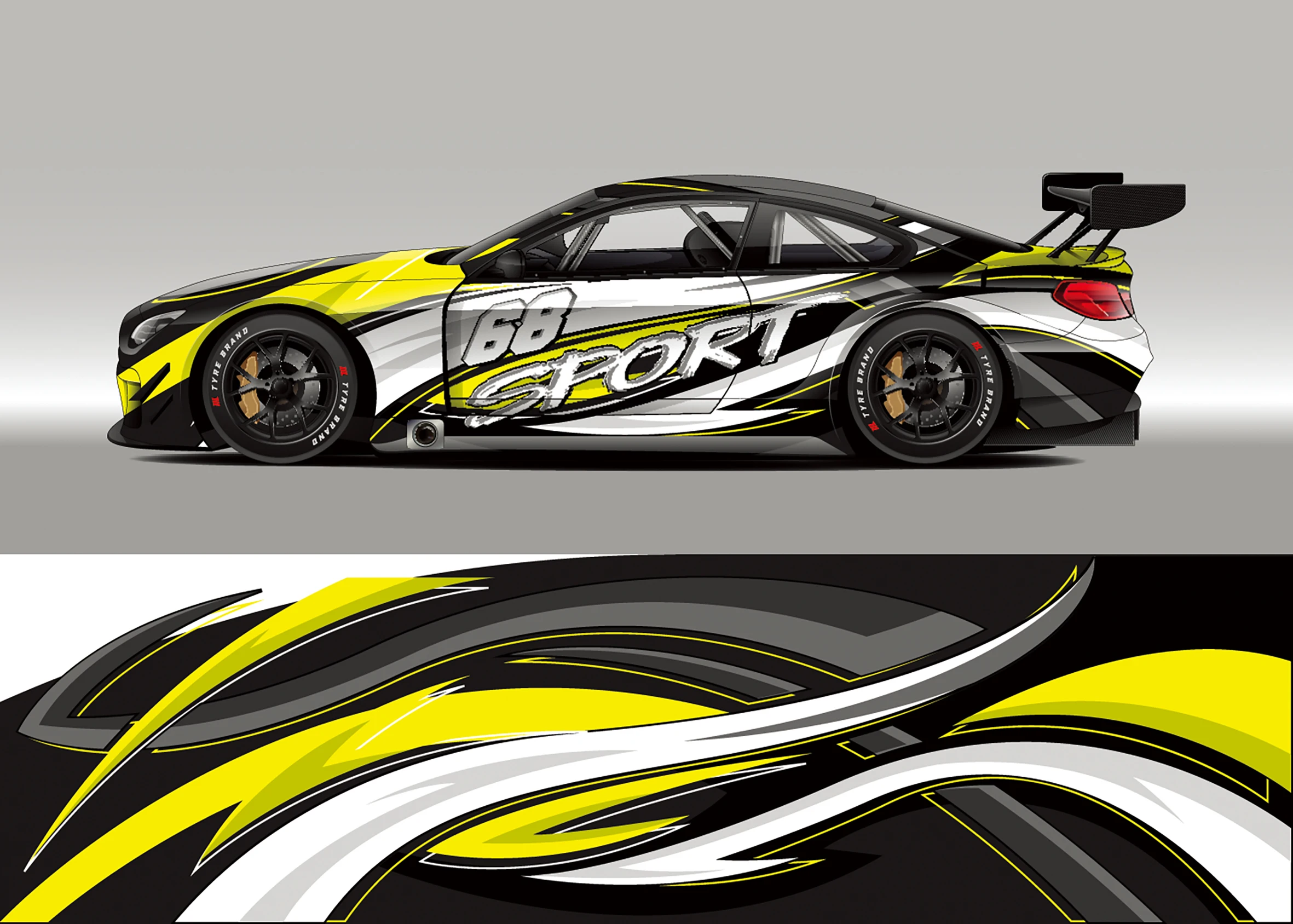 Race Car Vinyl Graphic Designs