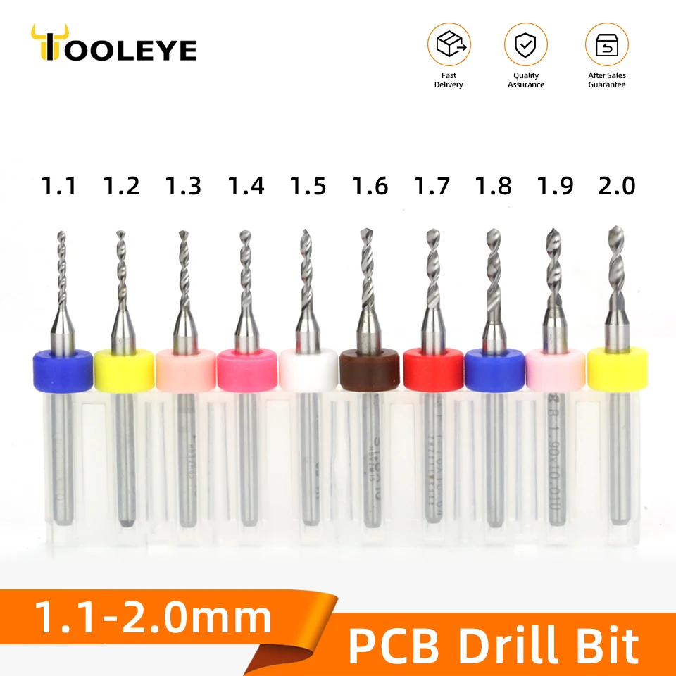 10pcs-1-1-2-0mm-PCB-Twist-Drill-Bit-Tungsten-Steel-Carbide-Drills-For ...