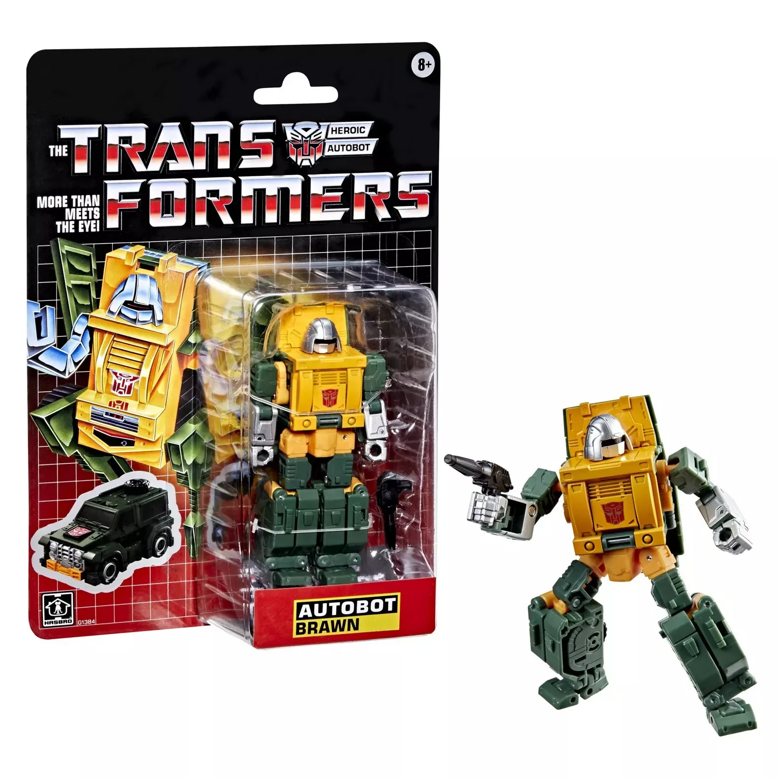 Transformers Toys Retro Cardback Deluxe G1 Autobot Brawn figura de ...