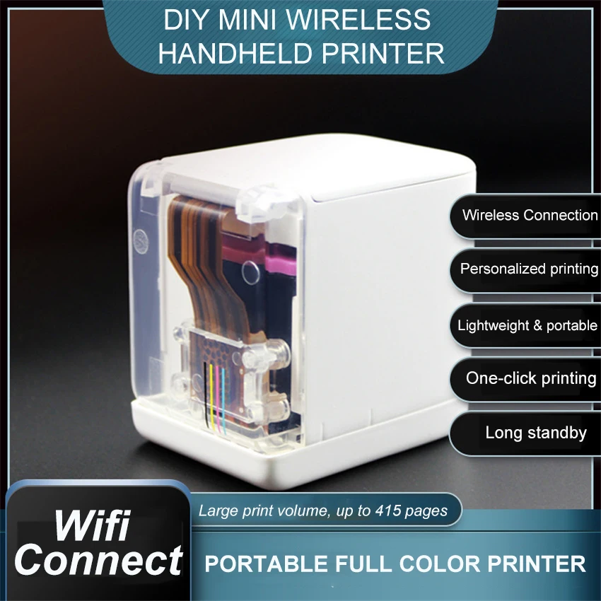 Portable Color Mobile Color Mini Inkjet Printer Android Wireless Wifi 2 ...
