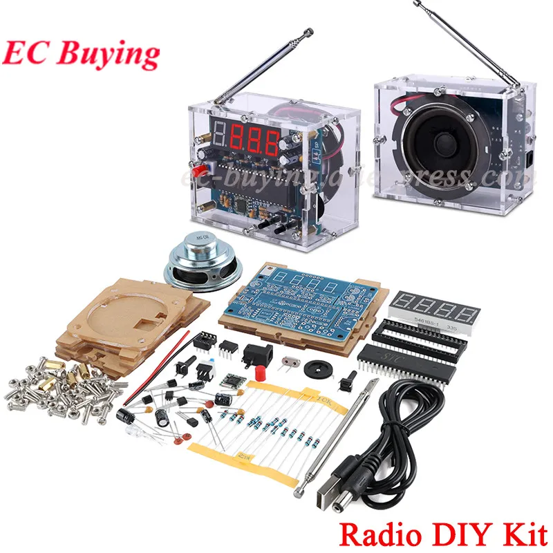 DIY FM Digital Radio Assembly Electronic Kit PCB Soldering Project ...