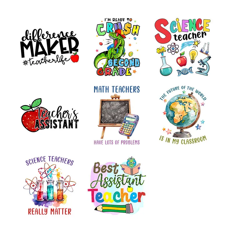 Back-TO-School-Themed-Iron-On-Transfer-For-Clothing-Patches-DIY ...