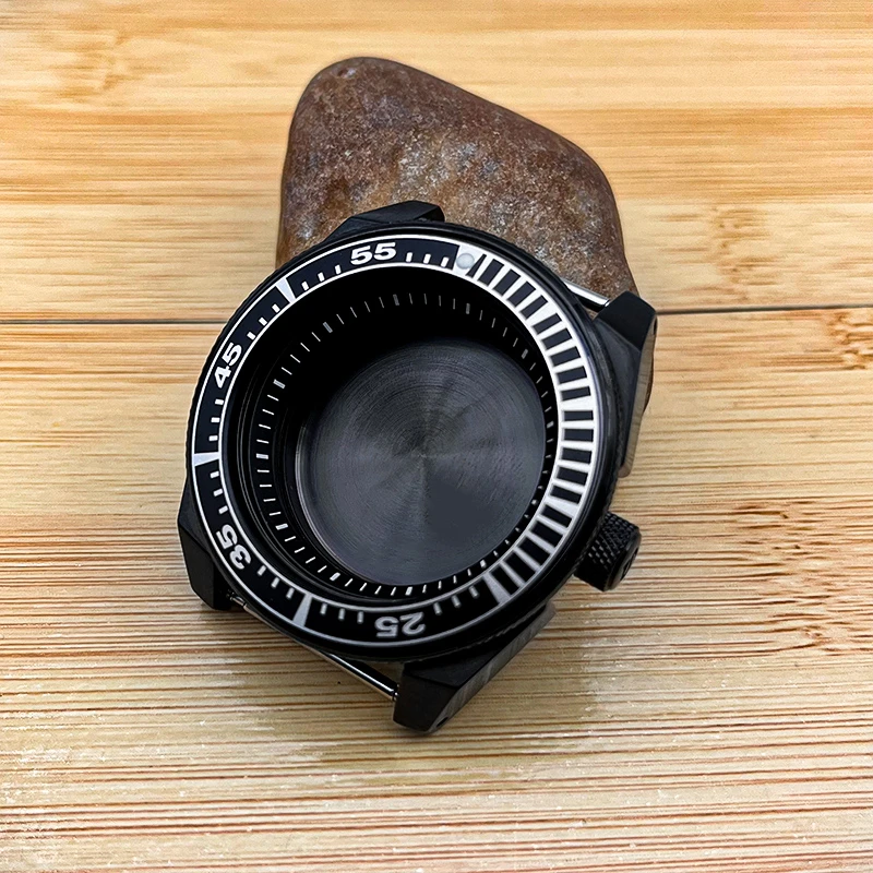 Mod 43mm Black Samurai Watch Cases Fits Seiko SRPF King Samurai NH35 ...