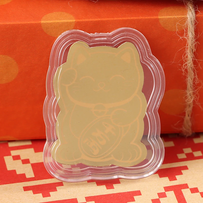 1Pc-Gold-Foil-Lucky-Cat-Mobile-Phone-Decoration-Sticker-Chinese-Zodiac ...