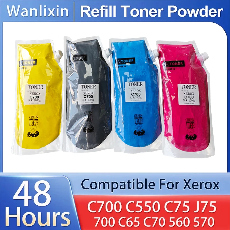 1000g C550 C700 Refill Toner Powder Compatible for Xerox C75 J75 7500 ...