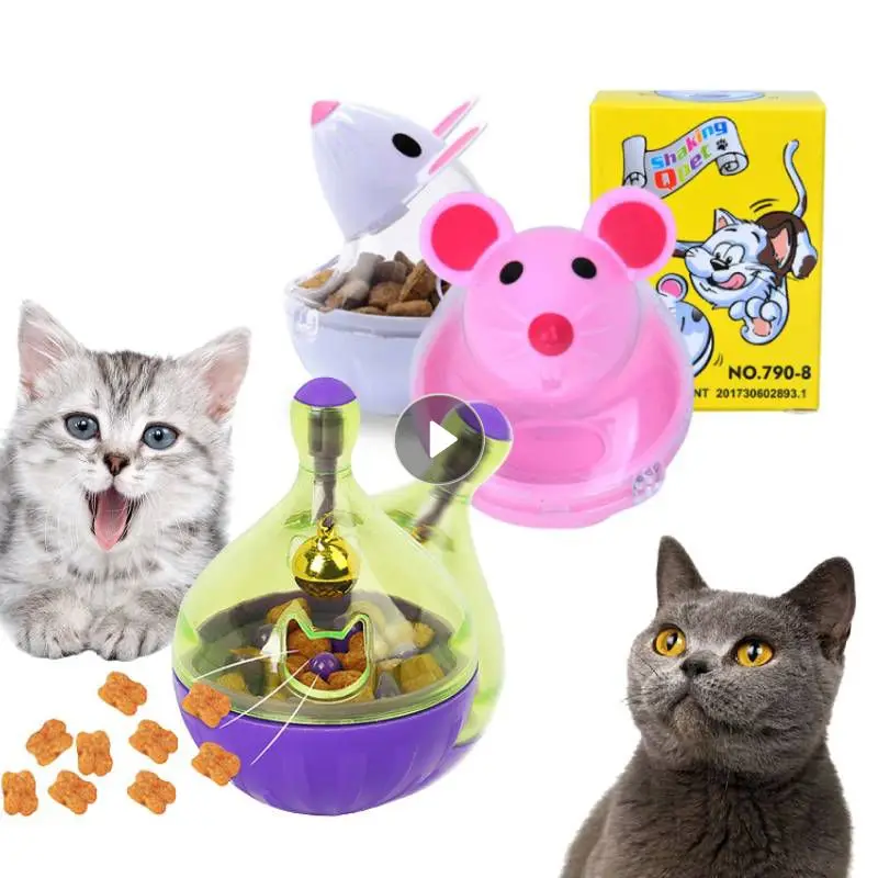 Cat-Mice-Food-Tumbler-Cat-Food-Toy-Ball-Interactive-Feeder-Leak-Plastic ...