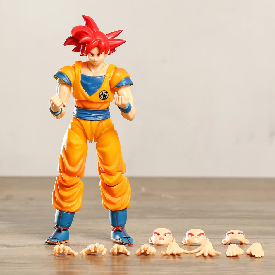 Dragon Ball Z SHF Red Super Saiyan God Red Goku Action Figure Joint ...