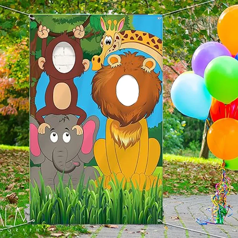 Fondo-de-vinilo-de-escaparate-de-animales-de-la-selva-pancarta-de ...