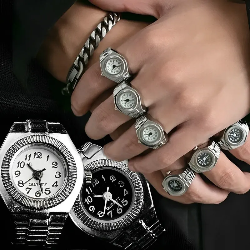 Retro-Punk-Roman-Quartz-Finger-Watch-Ring-para-Homens-e-Mulheres-An-is ...