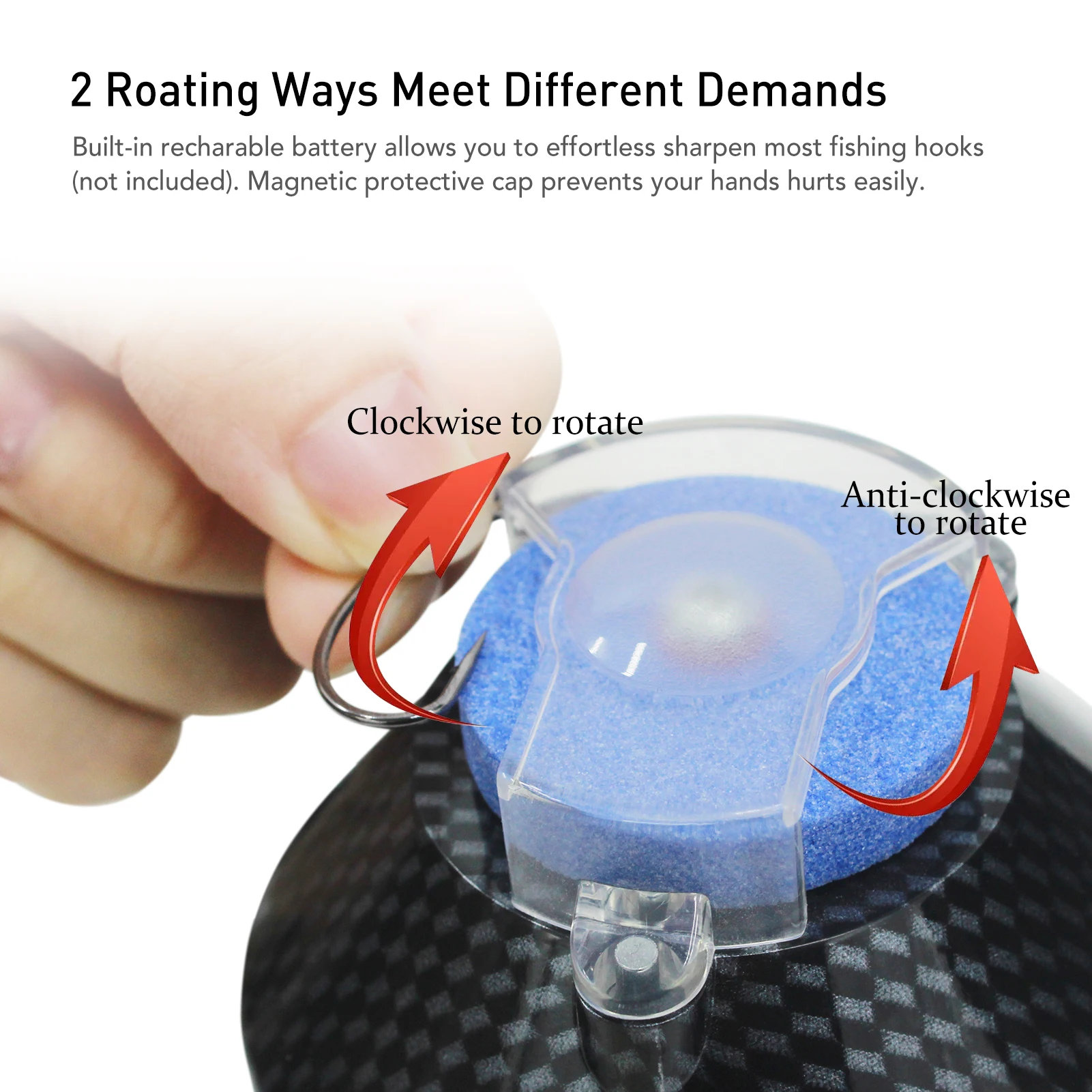 Electric Fishing Hook Sharpener USB Rechargeable Hook Sharpening ...