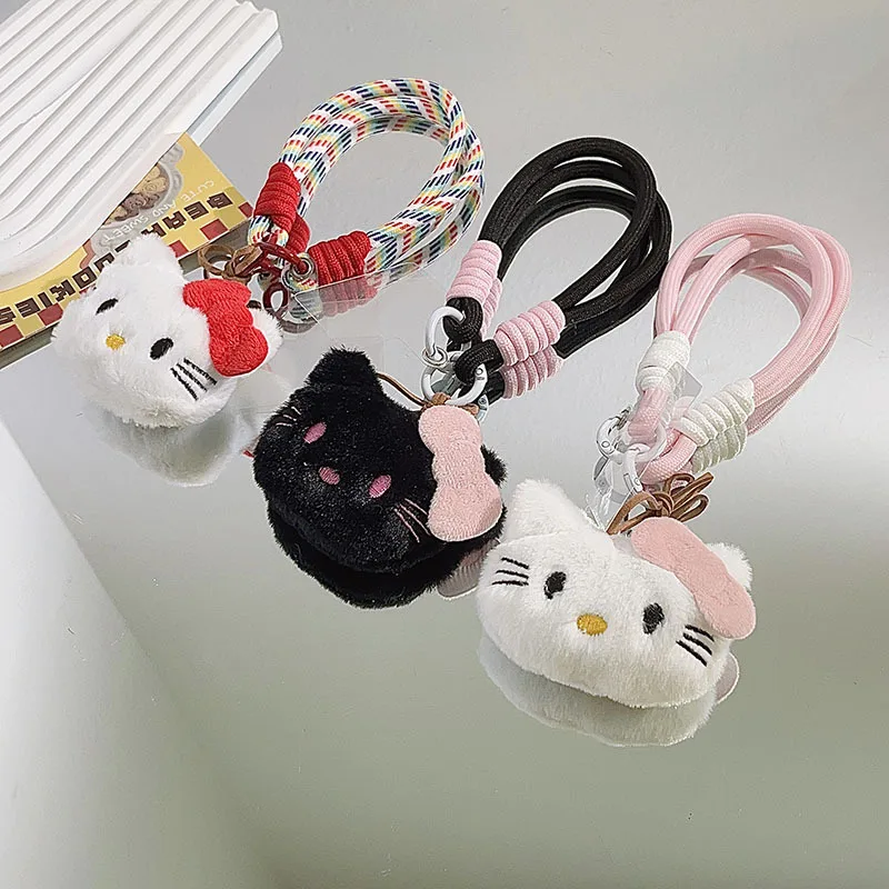 Bowknot-Hello-Kitty-Small-Plush-Pendant-Key-Chain-Cute-Cartoon-Cell ...
