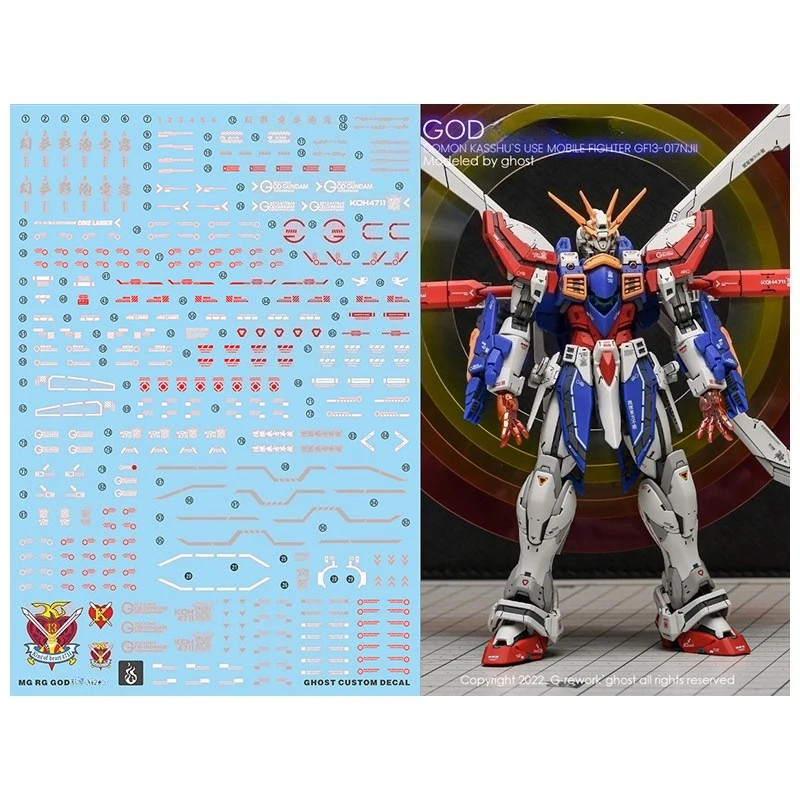 YAN Decal for Fat Cat GOD God Domon Kasshu's Use Mobile Fighter GF13 ...