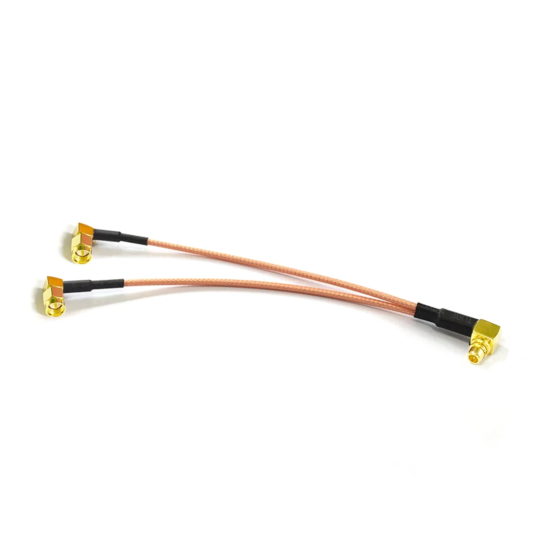 1pc 1 into 2 Y Type Splitter Adapter MMCX Plug Right Angle To 2X SMA Male 90 Degree RF Coax ...