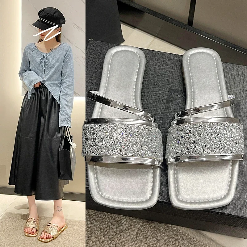 Bright-Diamond-Casual-Summer-Women-s-Slippers-Flat-Bottom-Fashionable ...