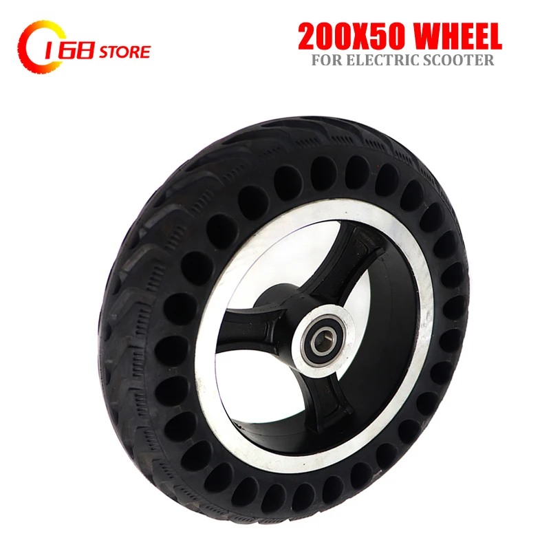 200x50 Electric Scooter Solid Tyre With Wheel Hub 8" Scooter Tire ...