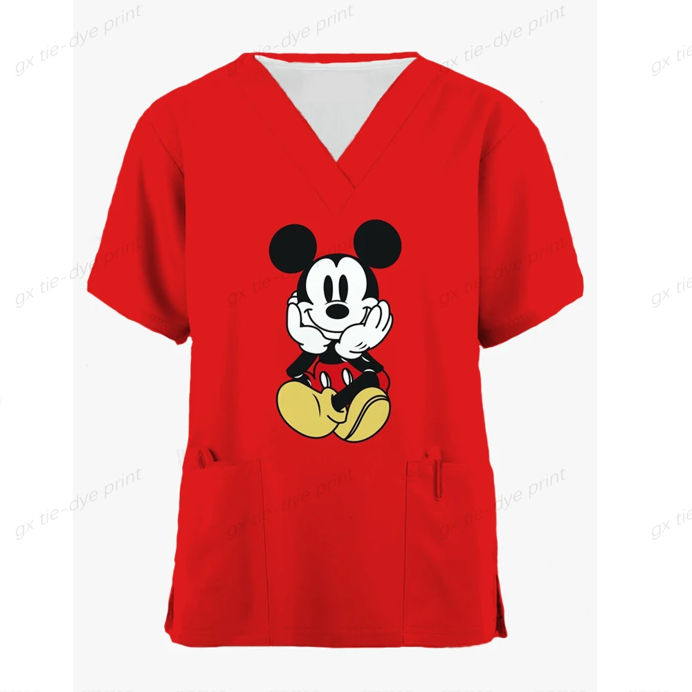 Nurse-Uniform-Women-Short-Sleeve-Tops-Working-Uniform-Blouse-Disney ...