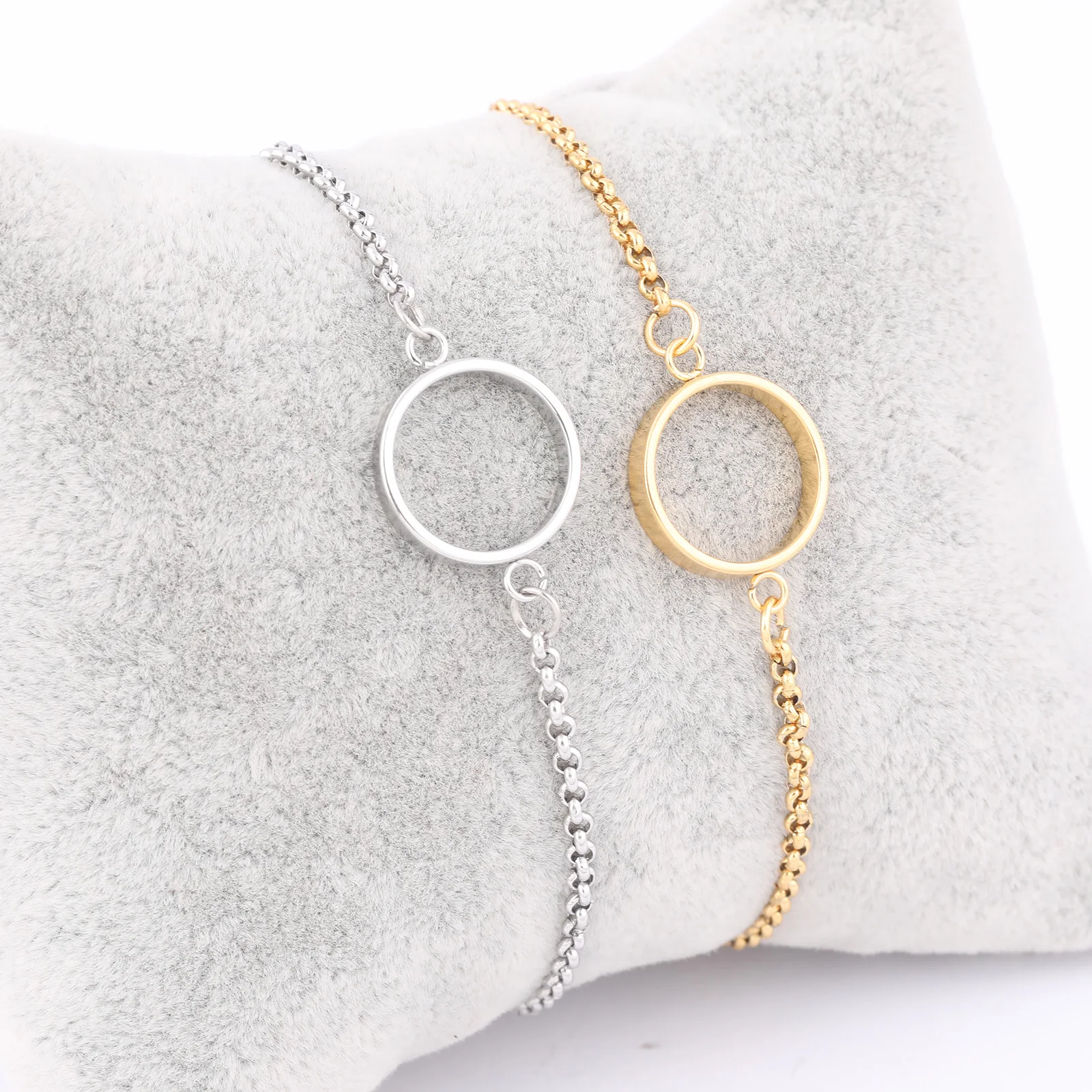 3pcs Stainless Steel Gold Plate 12mm Open Bezel Bracelet Connector ...