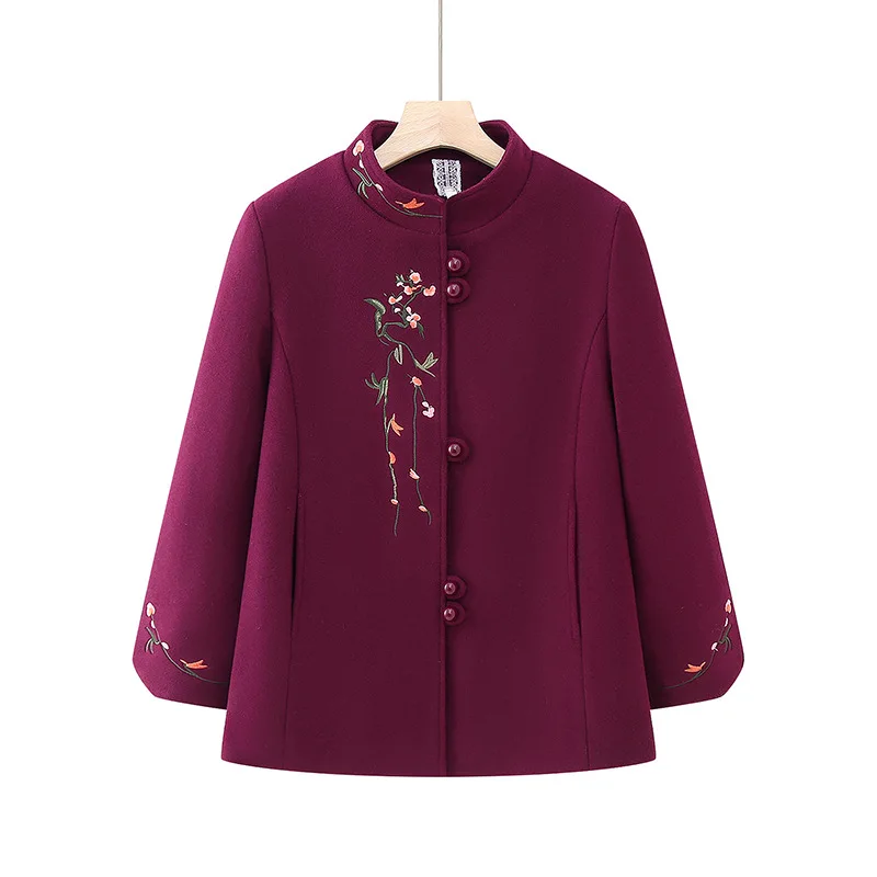 Traditional Chinese Jacket Women's Big Size 5XL Coat Autumn Winter Warm ...