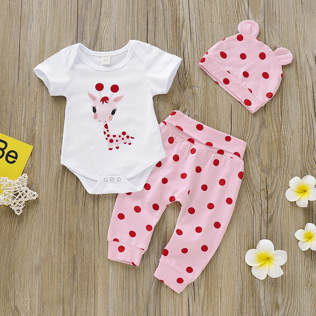 3PCS-Cute-Clothing-Set-Newborn-Baby-Girl-Deer-Print-Short-Sleeves ...