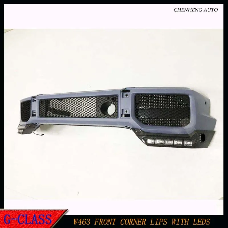 Carbon Fiber Front Corner Lips Leds light Fit For G Class W463 G500 ...