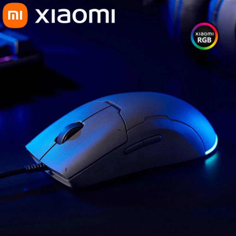 2022 New Xiaomi Gaming Mouse Lite with RGB Light 220 IPS 400 to 6200 ...