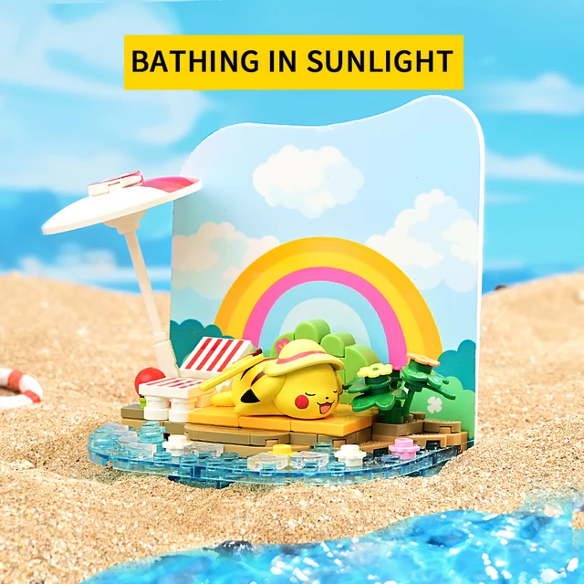 Pokemon Building Blocks Collection Pikachu Beach Party Children's ...