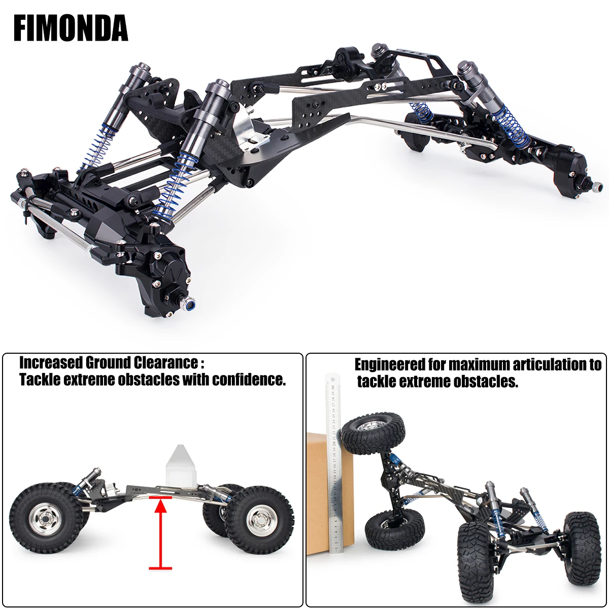 FX1 Carbon Fiber LCG Chassis Kit - High Clearance & Performance Upgrade ...