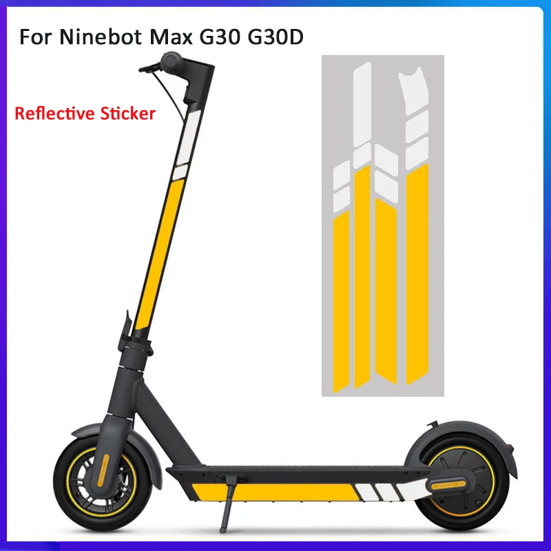 1 Set Electric Scooter Body Reflective Sticker for Ninebot Max G30 G30D ...
