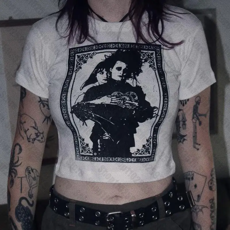 Y2k-Crop-Top-Women-Harajuku-T-Shirts-Gothic-emo-graphics-Print-Harajuku ...