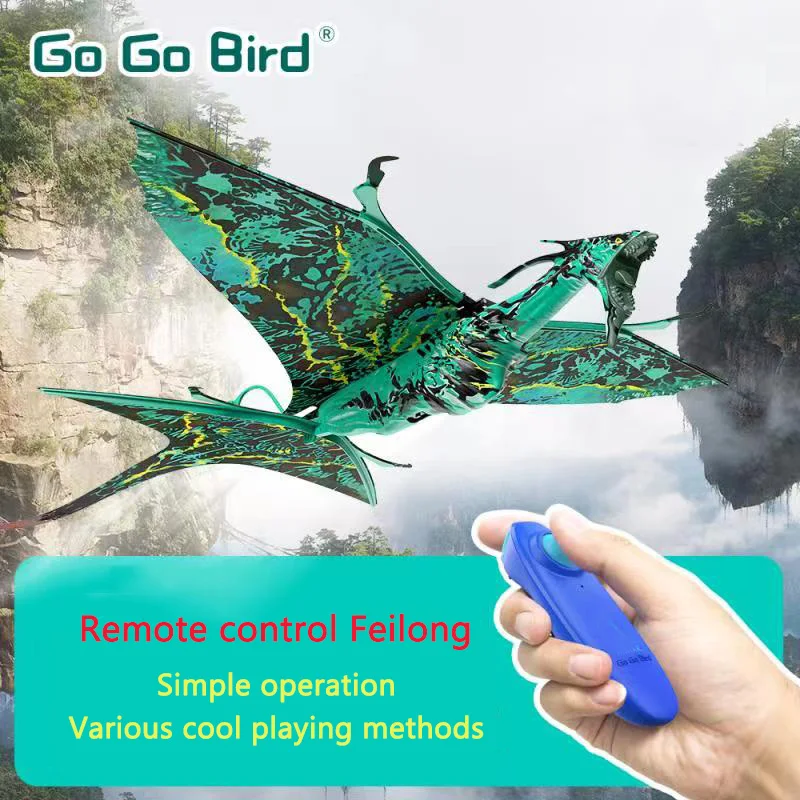 New Go Go Bird Remote Control Flying Dragon Pterosaur Toys Mini RC ...
