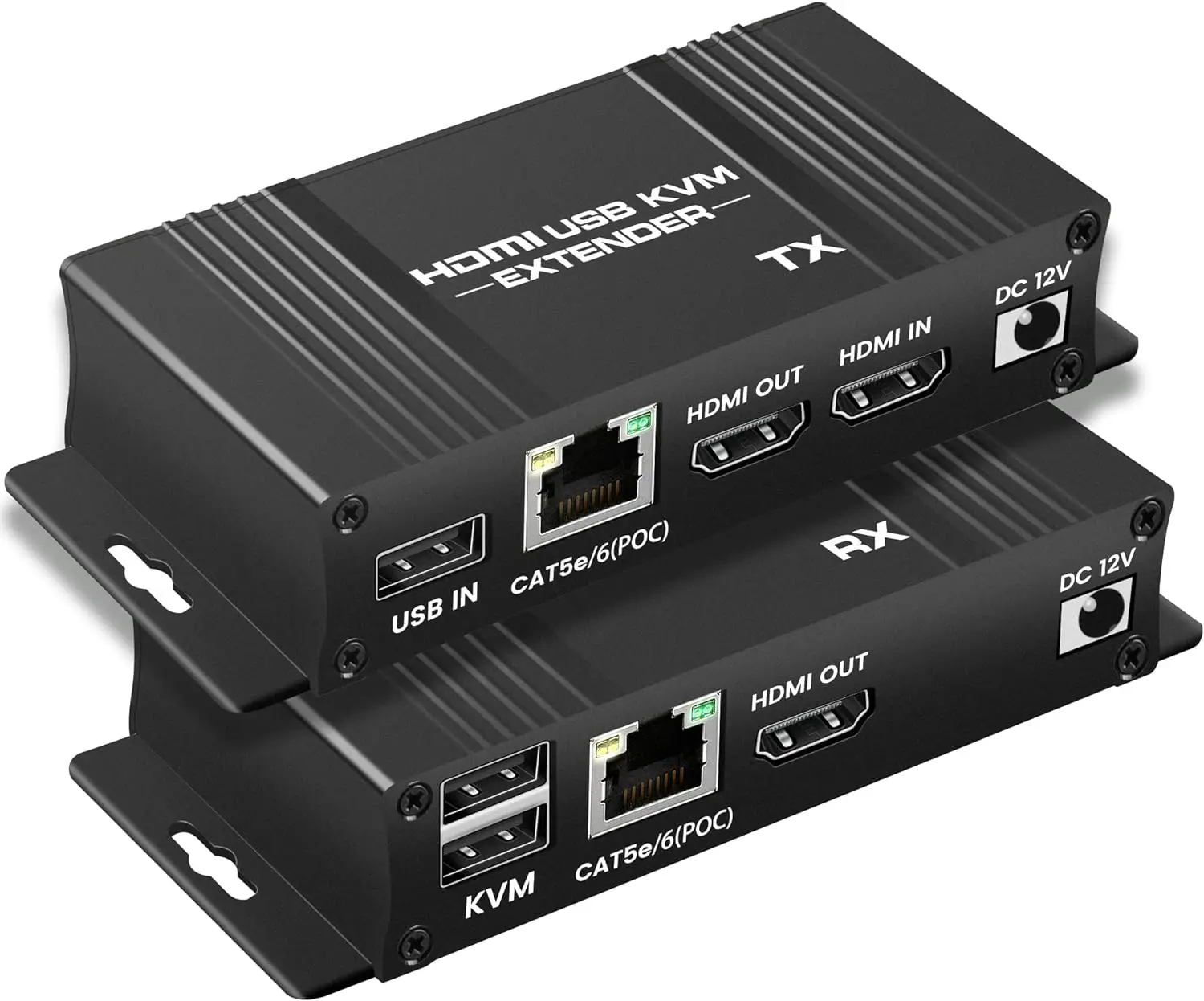 60M-HDMI-KVM-USB-Extender-Over-Cat-5e-6-7-Cable-1080P-Ethernet-Extender ...