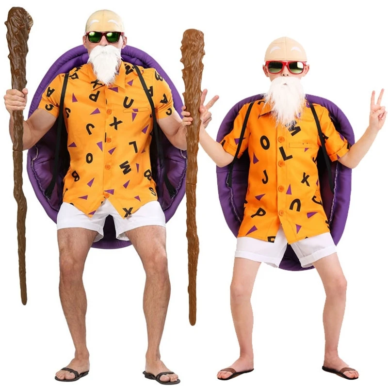 Traje de Cosplay de maestro Roshi de Anime, traje de práctica de Kame ...