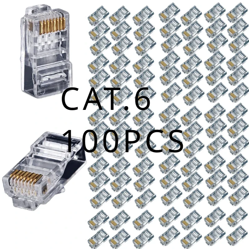 Cat6-RJ45-connector-Cat-6-8P8C-modular-Ethernet-cable-head-plug-gold ...