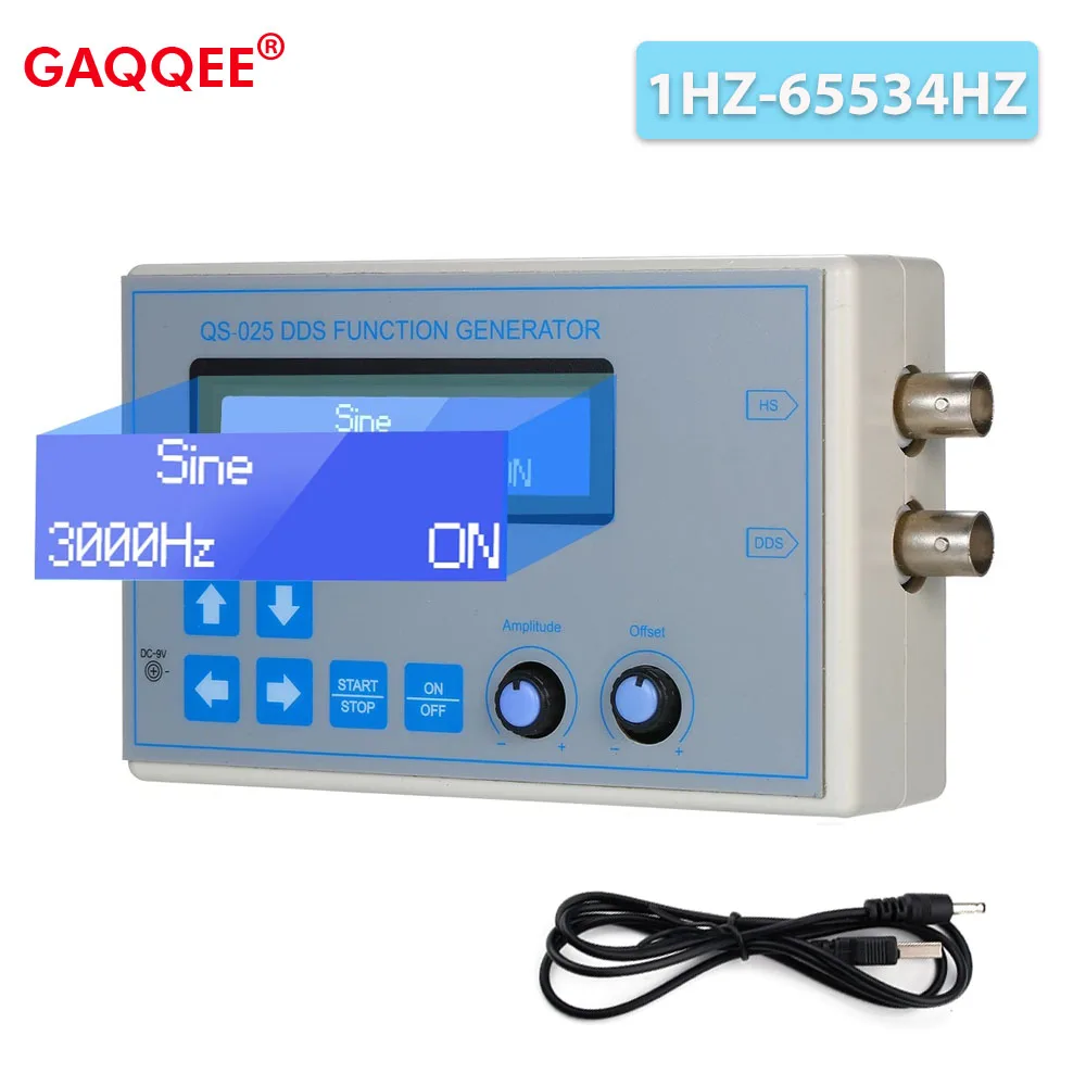 DDS-Function-Signal-Generator-DC-9V-Frequency-Counter-1HZ-65534HZ-LCD-Signal-Source-Module-Sine ...