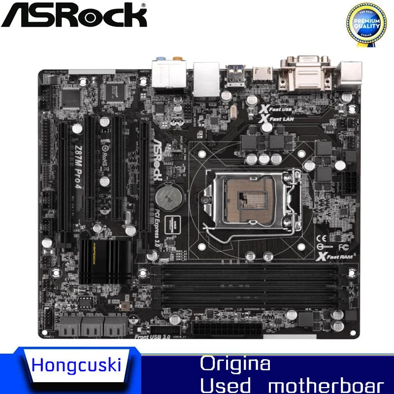 Usado slot original lga1150 z87 placa mãe para asrock z87m pro4 desktop ...
