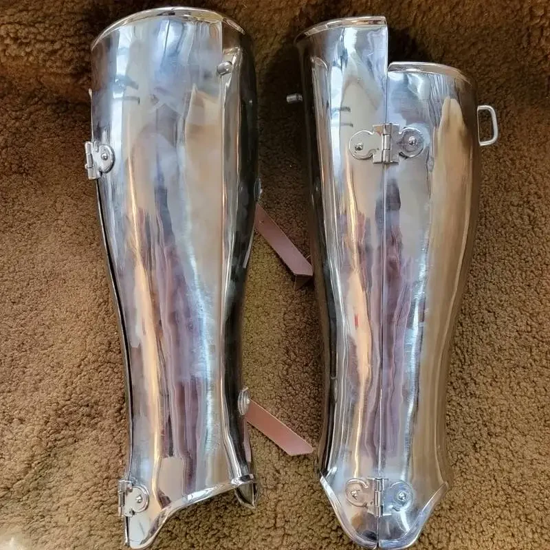 Medieval-European-Knight-Plate-Armor-Calf-Armor-Full-Wrapped-Metal-Shin ...