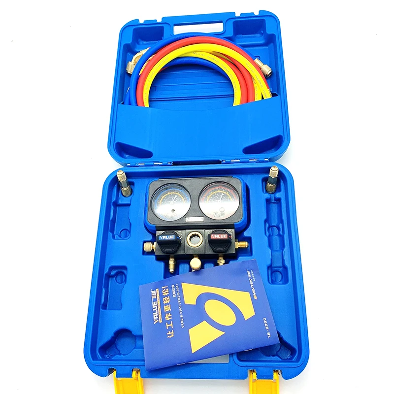 Refrigeração Ferramenta Duplo Dial Manifold Manômetro Set VRM2-B-0401 ...