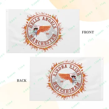 3x5 Flag Hells Angels Flag Banner Panlabas Na Dekorasyon Na Banner ...