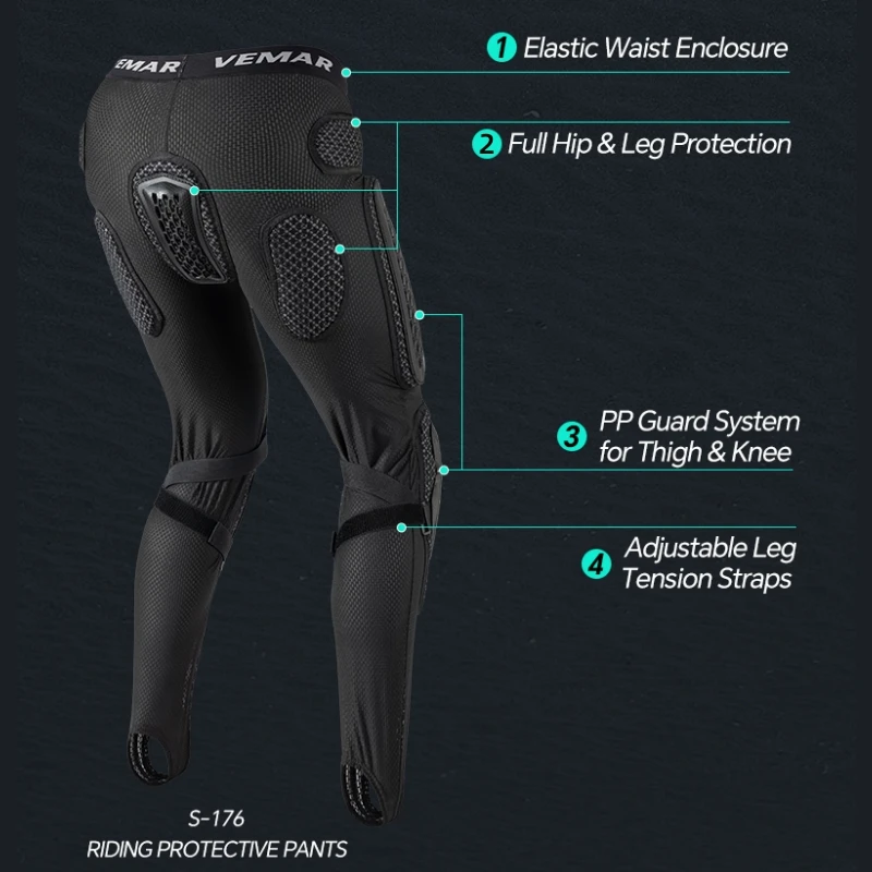 Summer Moto Racing Armored Pants for Men - Motorcycle Protective Gear ...