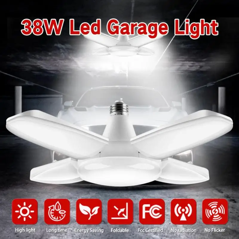 Bombilla-de-ventilador-plegable-E27-de-38W-minil-mpara-LED-plegable-UFO ...