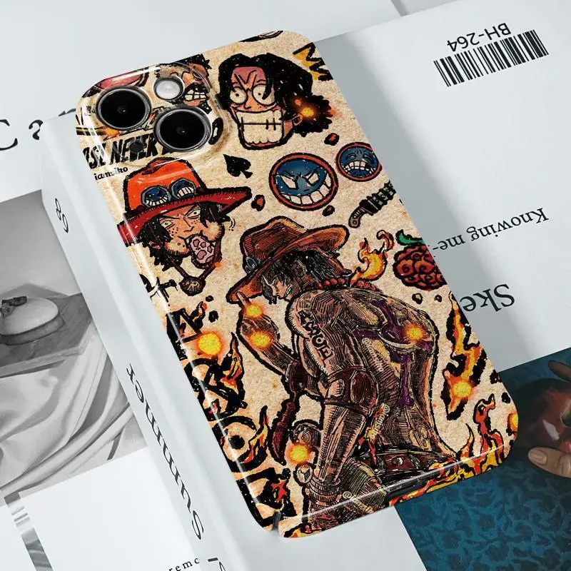 3D ONE PIECE Portgas·D· Ace Phone Case for iPhone 11 12 13 14 15 16 17 ...
