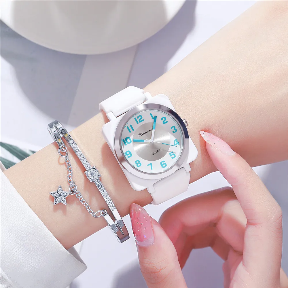 New Fashion Silicone Square Digital Face Silicone Band Quartz Watch ...