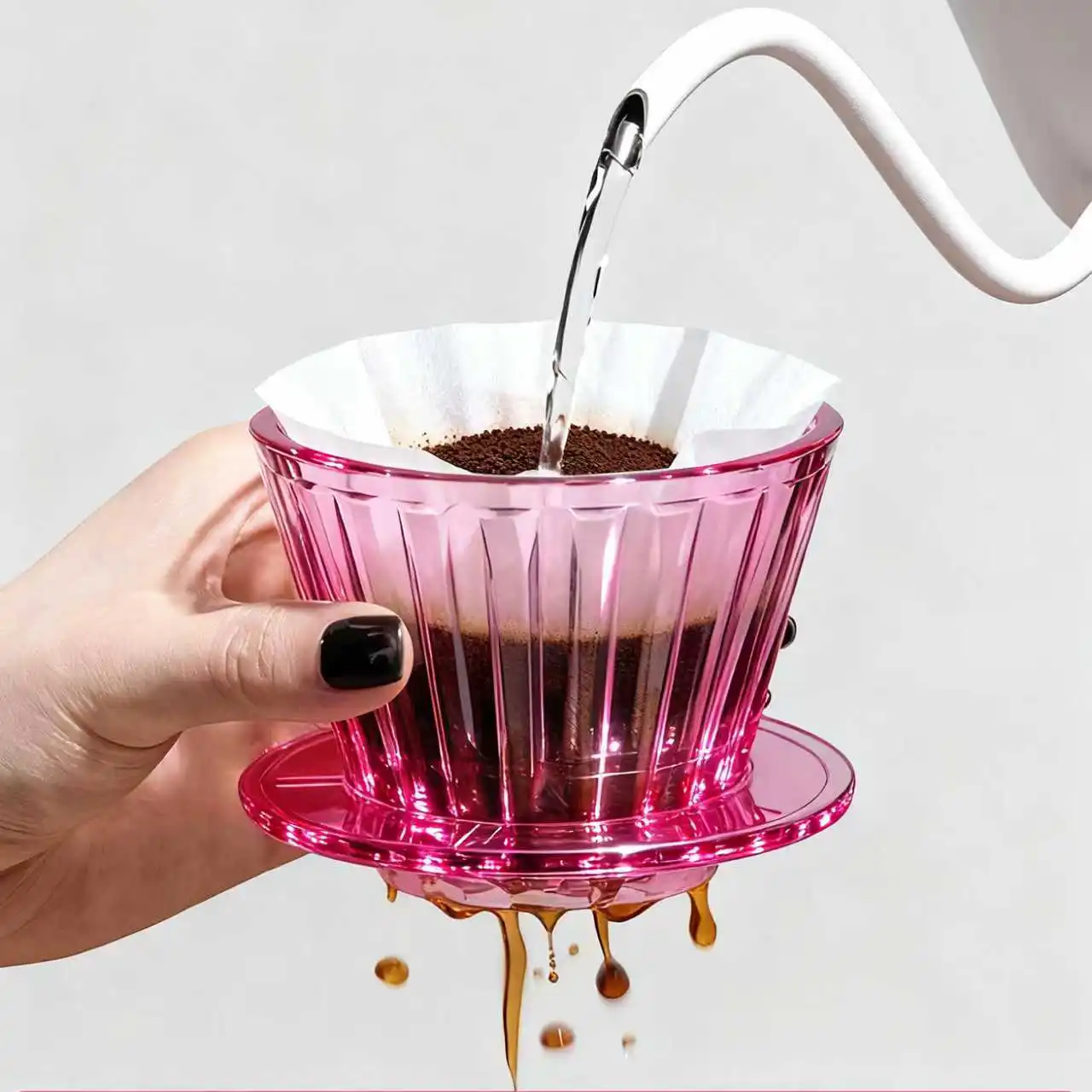 YRP B75 Basket Coffee Dripper Crystal Eye Pour Over Coffee Filter PCTG ...