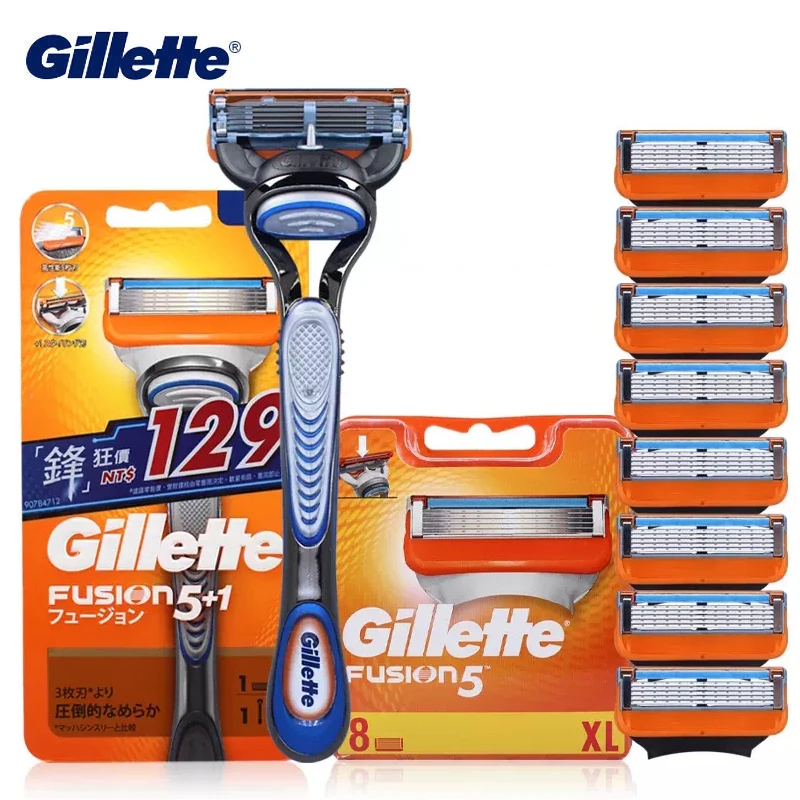 Genuine-Gillette-Fusion-Razor-for-Men-Face-Hair-Shaving-Removal-Safety ...