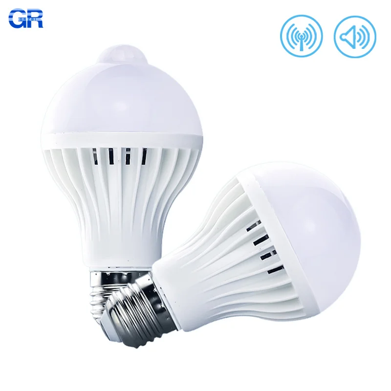 Led-PIR-Motion-Sensor-Lamp-220V-3W-5W-7W-9W-12W-LED-Bulb-With-Sound ...