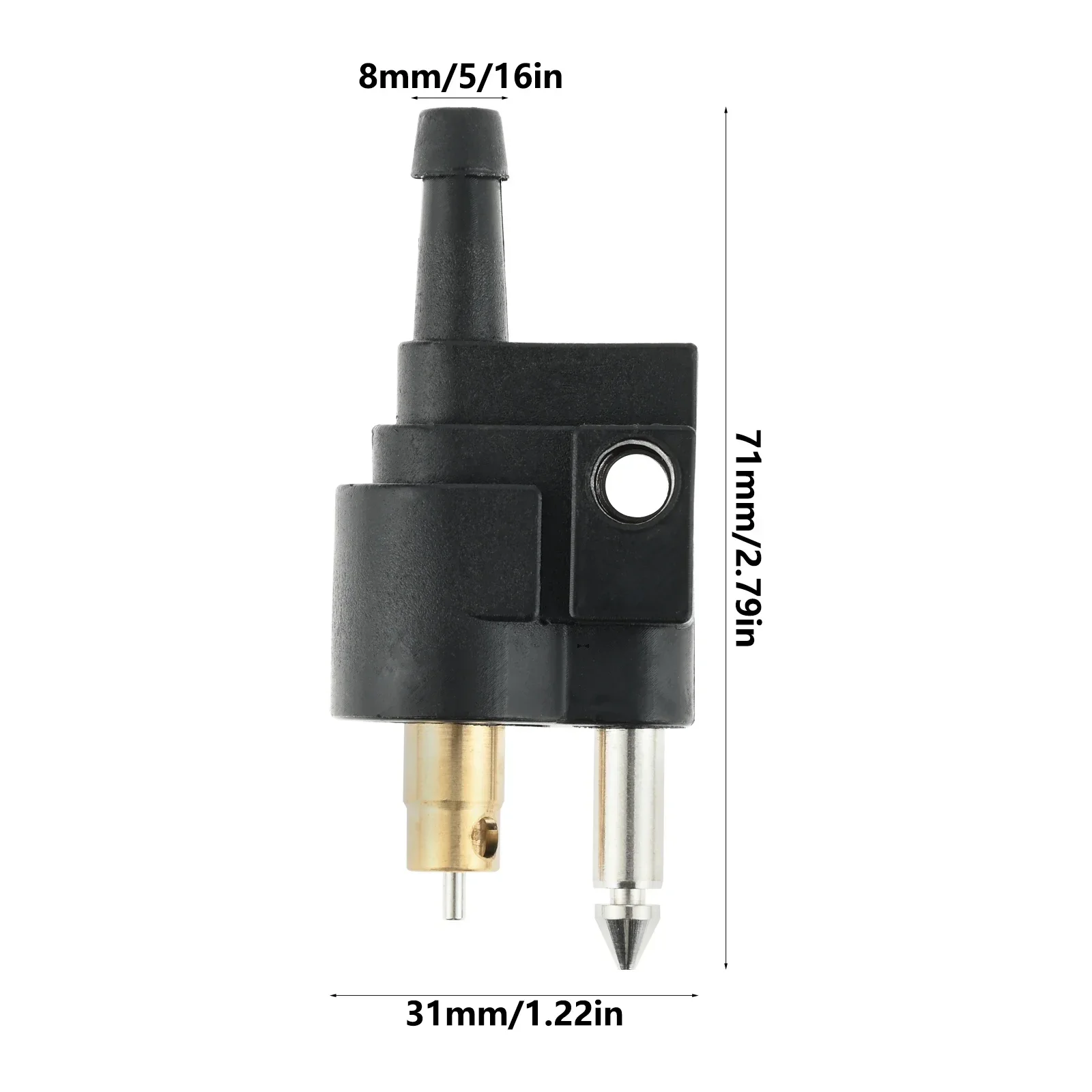 Boat Engine Fuel Line Tank Connector 2 Prongs 5/16 Inch 8mm Male Pipe ...
