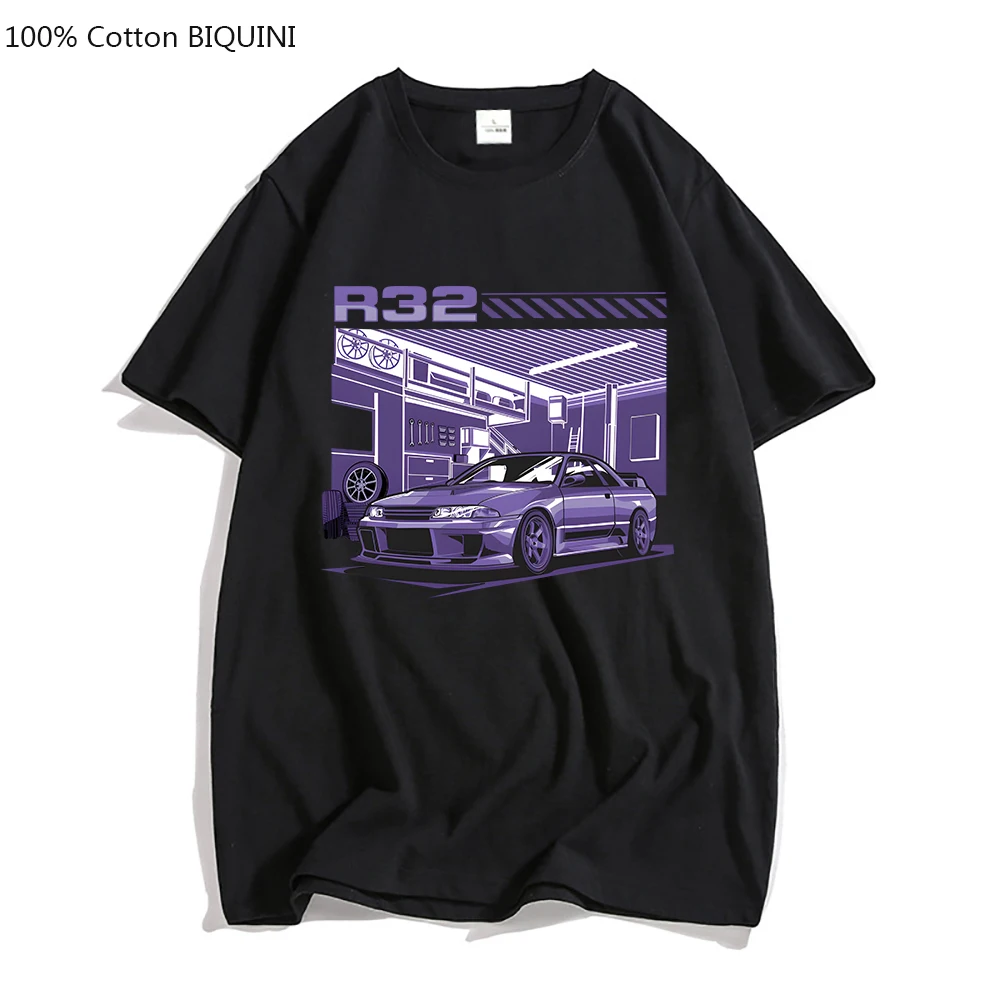R32 Purple Drift Car T Shirt Men Summer Short Sleeve Tee Hip Hop T ...