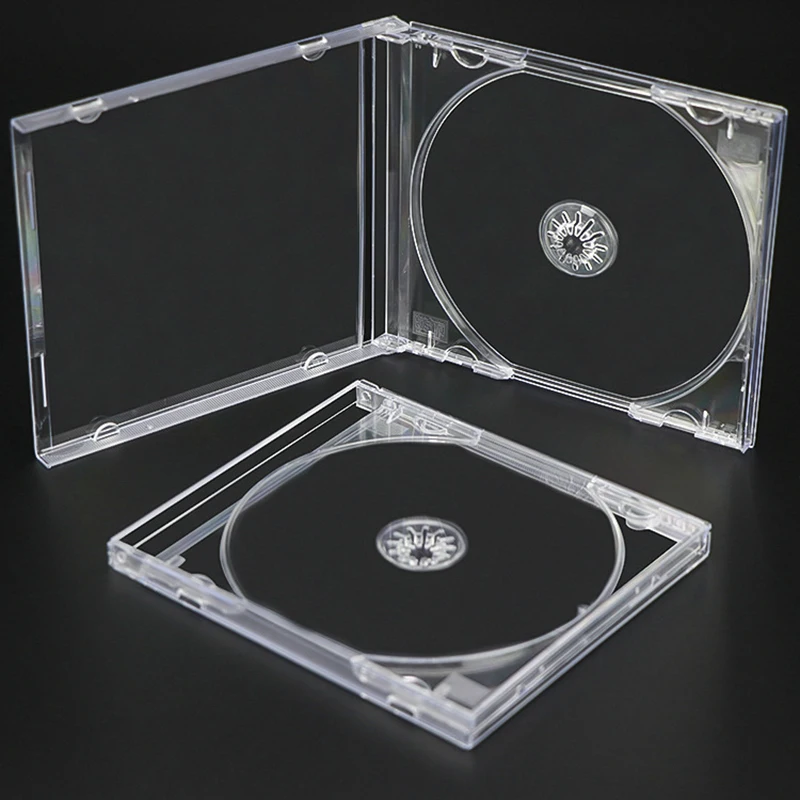 Transparent Plastic DVD Case Portable CD Storage Box CD Package Case ...